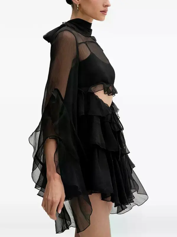 Bardot Ruffled Cutout Mini Dress