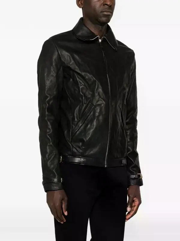 MA+ Buckled Leather Jacket