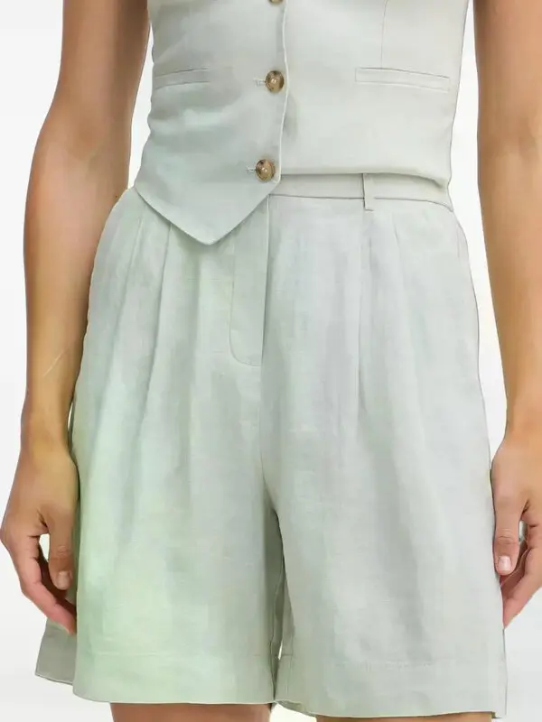 BENETTON Pleated High-waisted Tailored Shorts