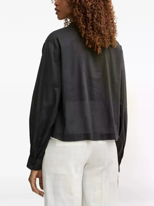 BENETTON Pleated Long-sleeve Blouse