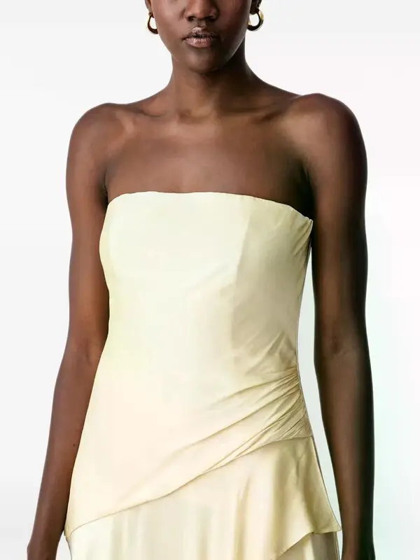 Bardot Lorenza Strapless Ruffled Midi Dress