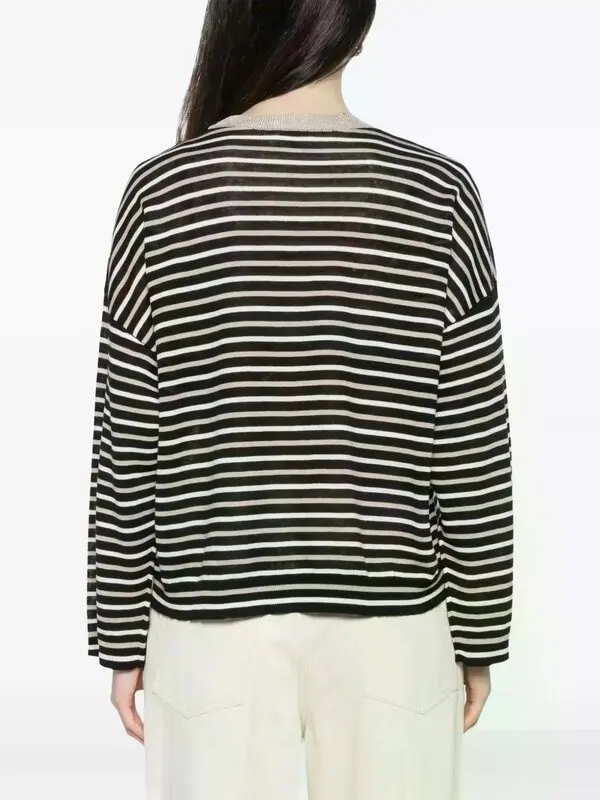 Brunello Cucinelli Striped Long-sleeve Sweater