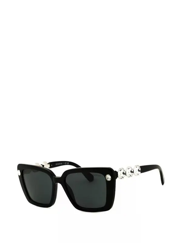 SWAROVSKI Crystal-embellished Square-frame Sunglasses - Black