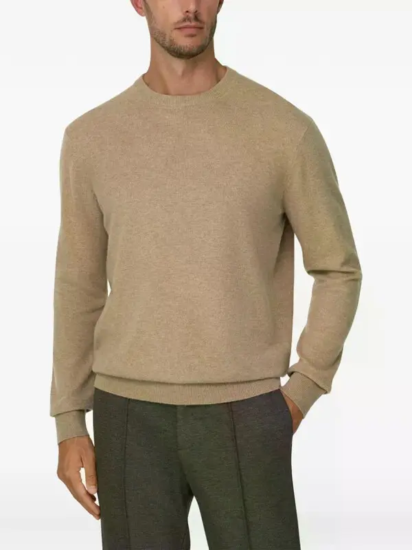 Boggi Milano Crew-neck Jumper In Wool And Cashmere