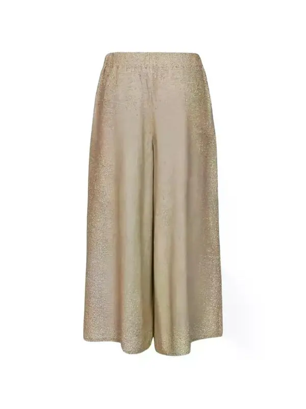 Brunello Cucinelli Metallic-effect Wide-leg Palazzo Pants