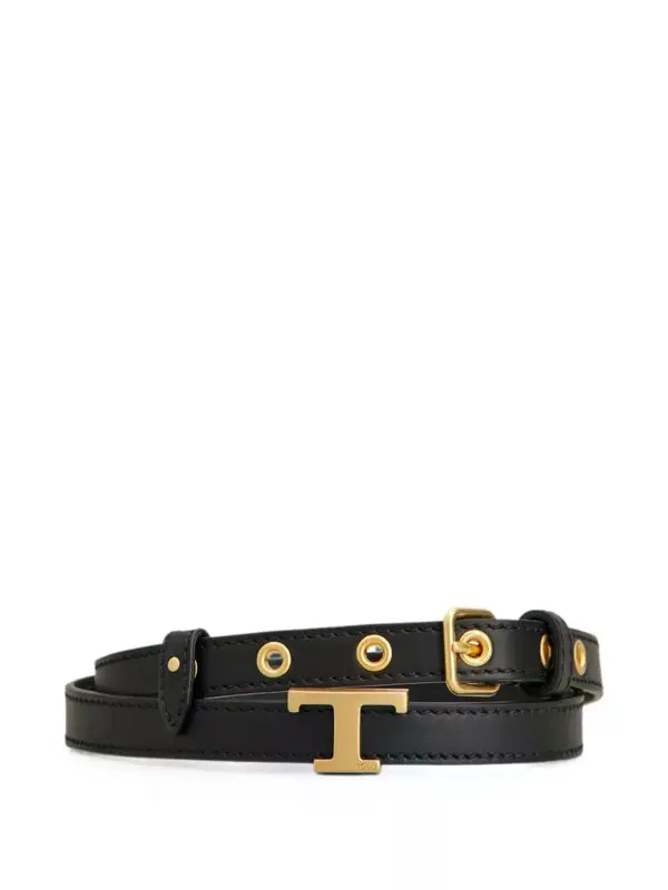 TOD'S T Timeless Eyelet-embellished Belt