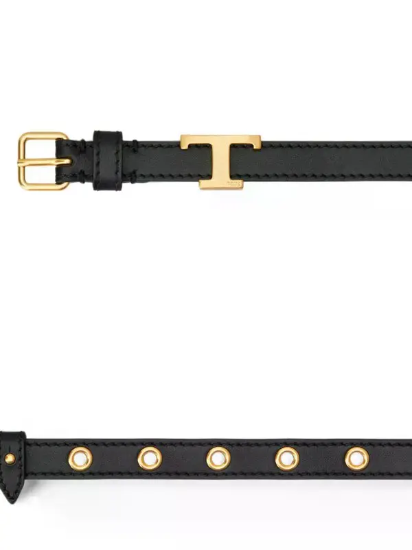 TOD'S T Timeless Eyelet-embellished Belt