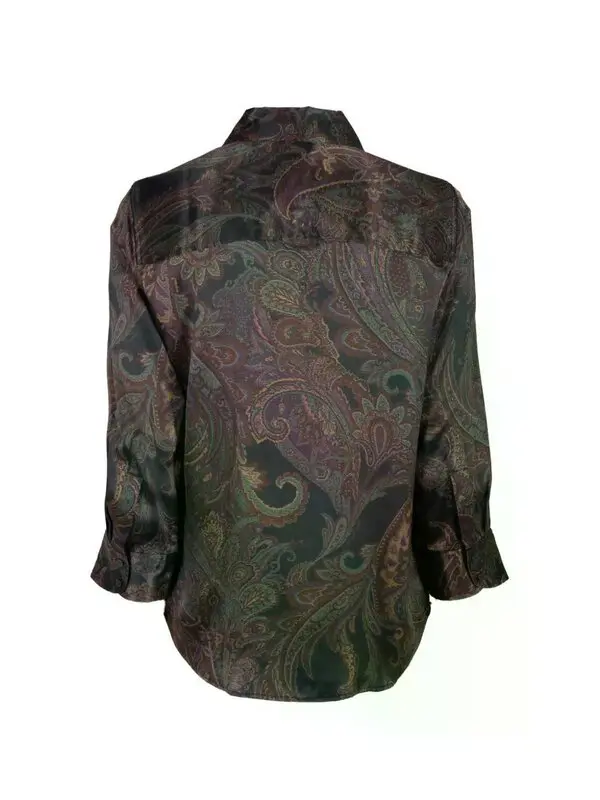 L'Agence Dani Paisley-print Blouse - Black
