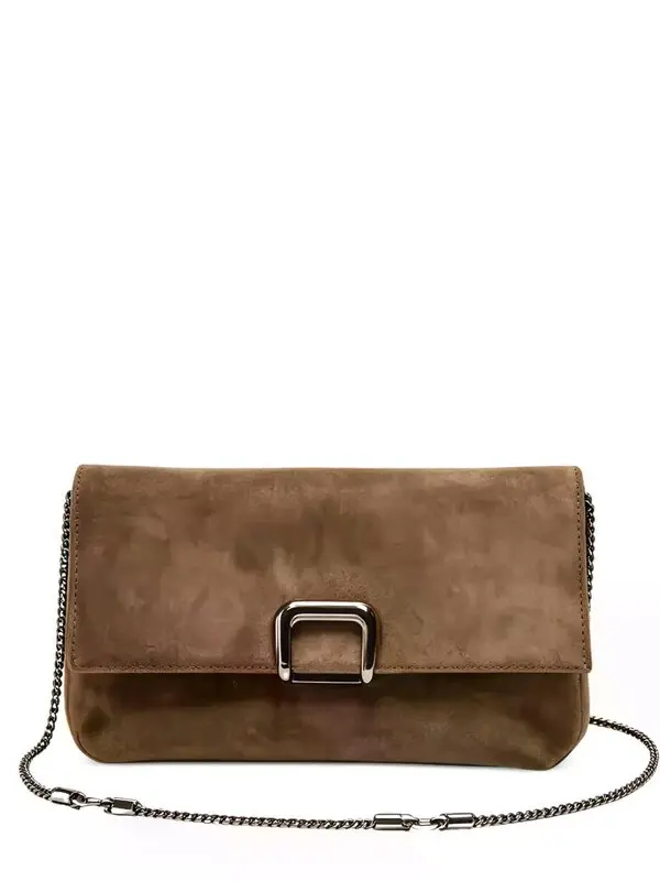 Brunello Cucinelli Suede Chain-strap Clutch Bag - Brown