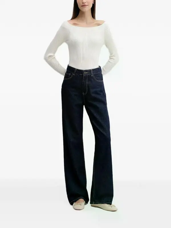 BENETTON Ribbed Boat-neck Sweater