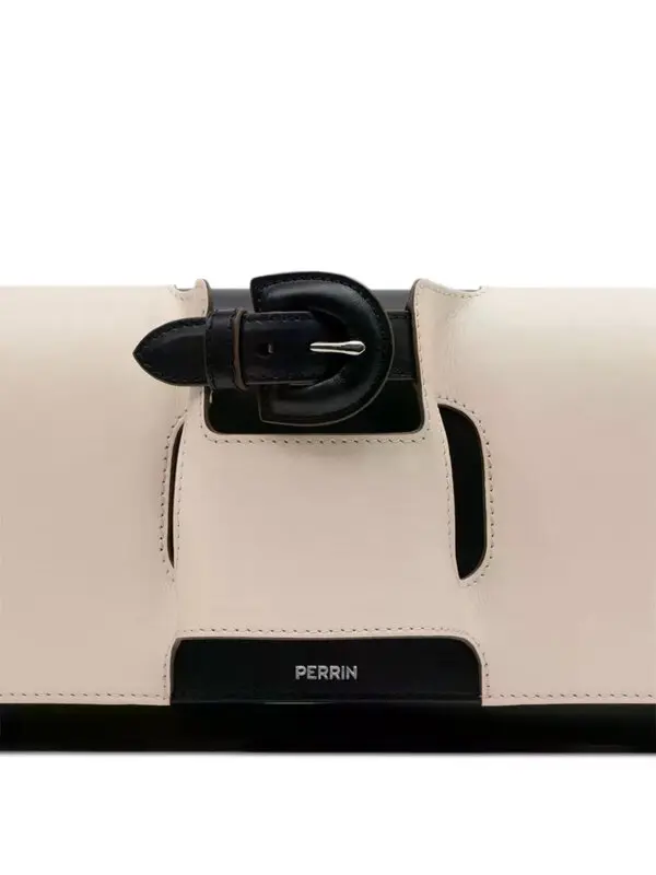 Perrin La Parisienne Buckle-strap Clutch Bag - Neutrals