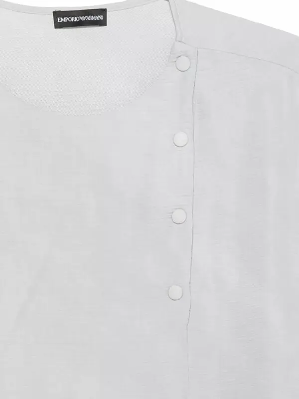 Emporio Armani Button-detail Round-neck Blouse