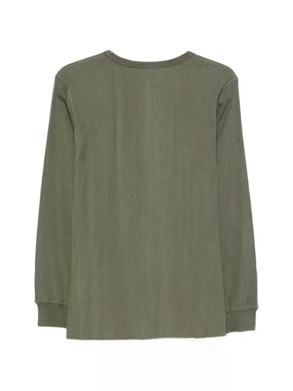 WALK IN PARIS Waffle-knit Long-sleeve T-shirt