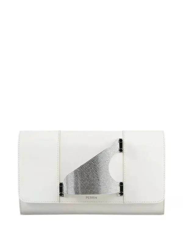 Perrin L'eiffel Strass Leather Clutch Bag