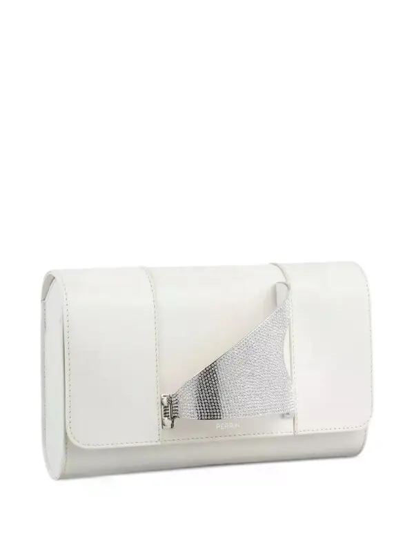 Perrin L'eiffel Strass Leather Clutch Bag
