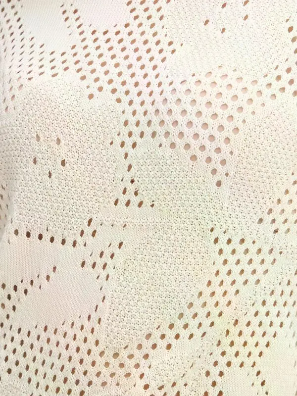 BENETTON Open-knit Floral-pattern Sweater