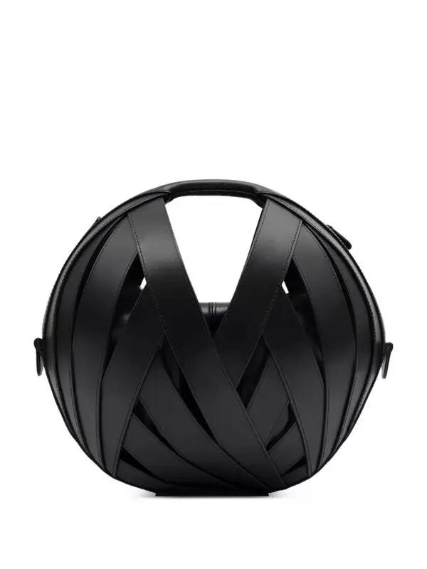 Perrin Le Panier Basket-weave Tote Bag - Black