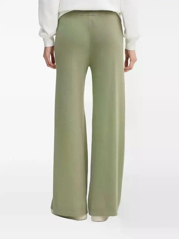 BENETTON Fine-knit Flared Trousers - Green