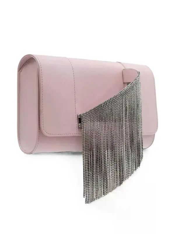 Perrin L'eiffel Cascade Crystal-embellished Clutch Bag - Pink