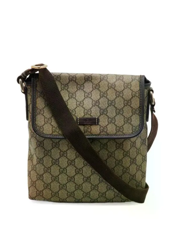 Gucci Gg Canvas Flap Messenger Bag