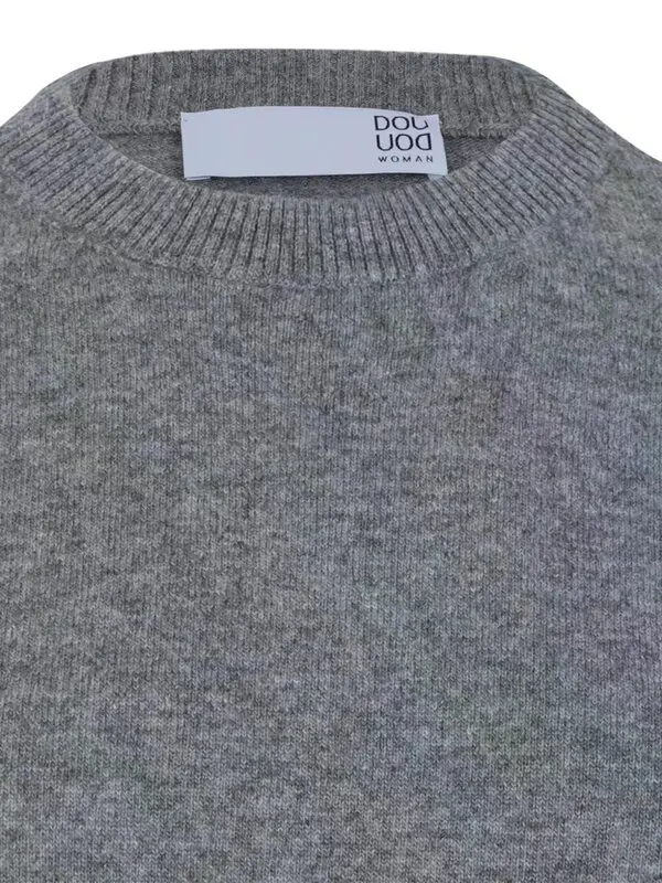 DOUUOD Argyle-pattern Long-sleeve Sweater