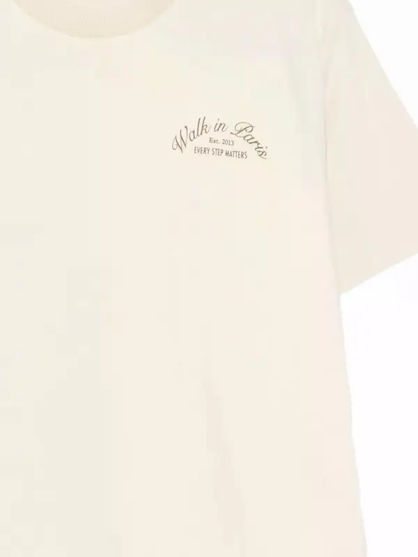 WALK IN PARIS Logo-print Cotton T-shirt