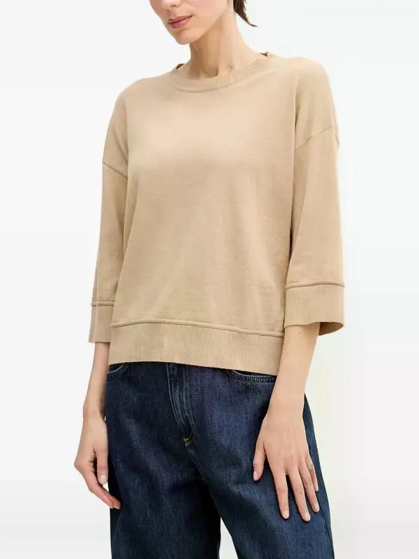 BENETTON Drop-shoulder Three-quarter Sleeve Sweater