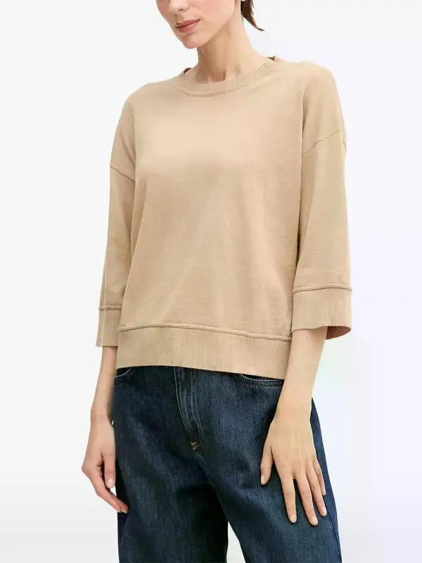 BENETTON Drop-shoulder Three-quarter Sleeve Sweater