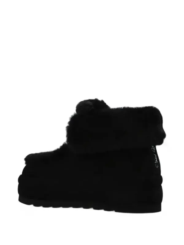 NAKED WOLFE Bambi Shearling-trim Suede Ankle Boots