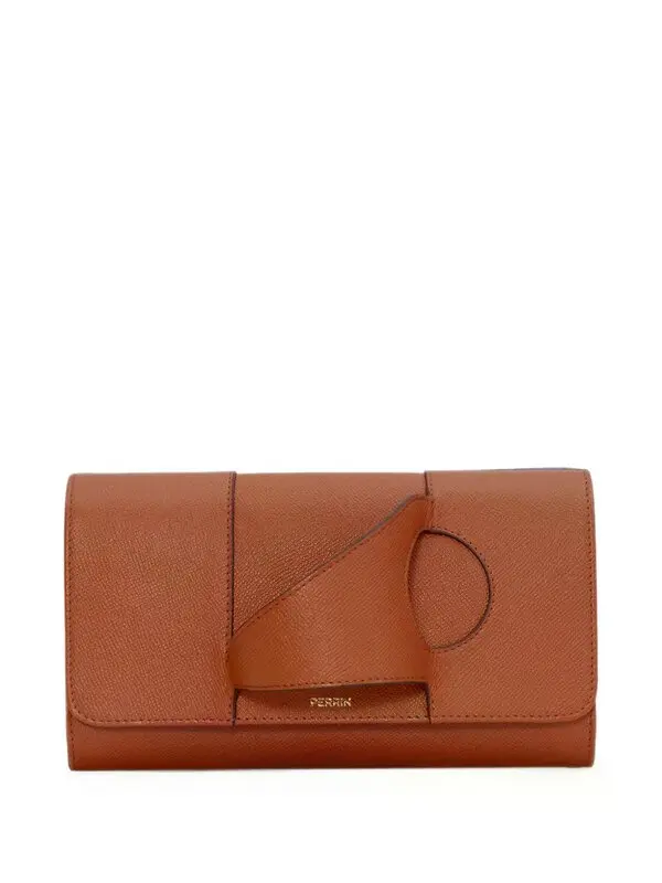 Perrin L'asymetrique Grained Leather Clutch Bag