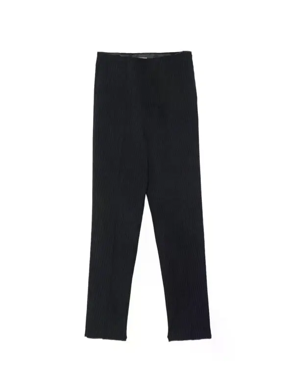Emporio Armani Ribbed-knit Wool Trousers - Blue