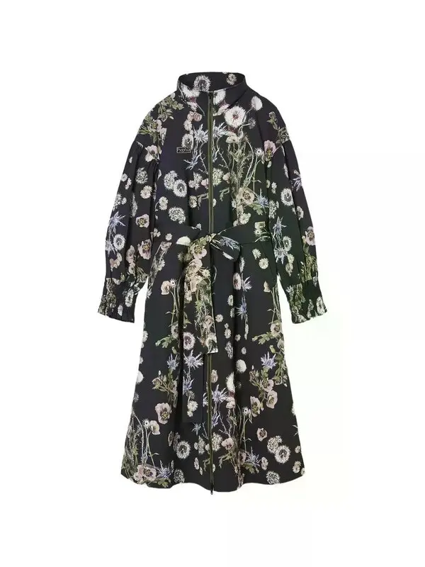PSOPHIA Floral-print Belted Trench Coat