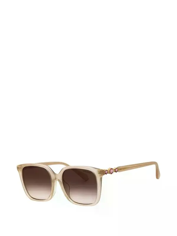 SWAROVSKI Crystal-embellished Rectangle-frame Sunglasses
