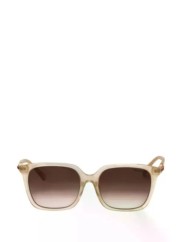 SWAROVSKI Crystal-embellished Rectangle-frame Sunglasses - Neutrals