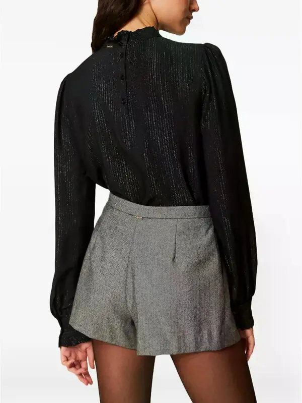 TWINSET Silk Blend Jacquard Blouse