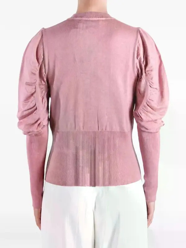 VIVIENNE WESTWOOD Orb-embroidered Puff-sleeve Cardigan
