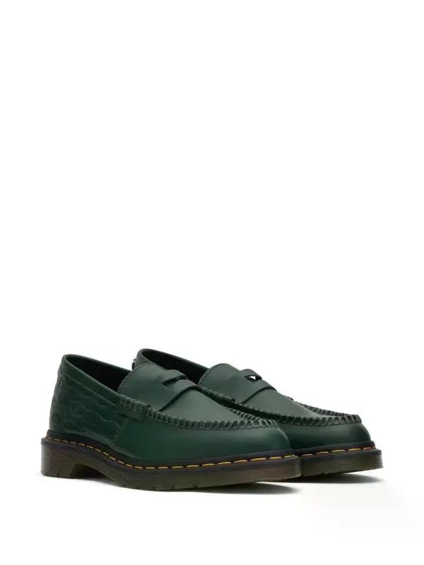 Dr. Martens X Wasted Youth Penton Smooth Leather Loafers - Green