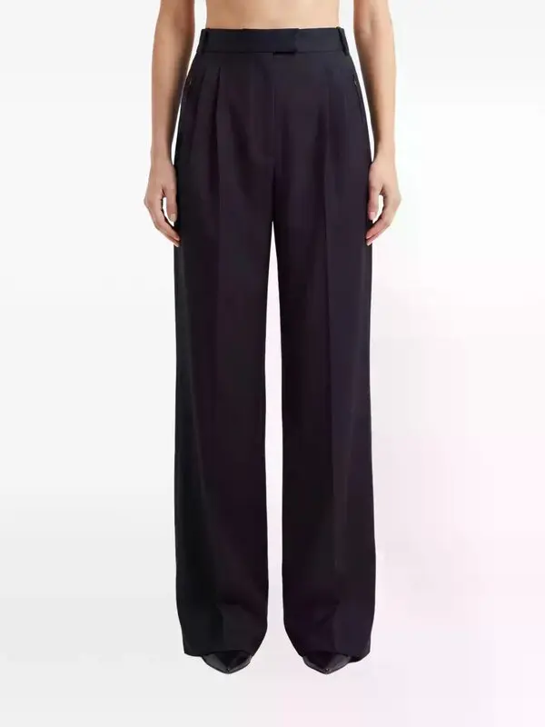 SITUATIONIST Pleated Wide-leg Trousers - Blue
