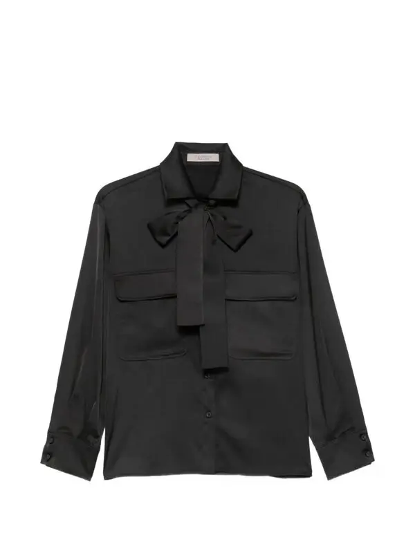 D.exterior Bow-detail Pocketed Shirt