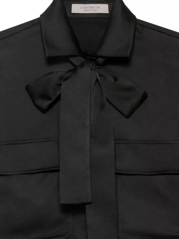 D.exterior Bow-detail Pocketed Shirt