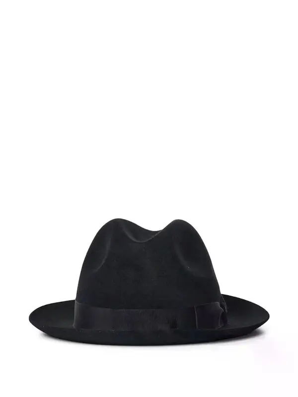 Borsalino Damiano Grosgrain-trim Fedora Hat - Black