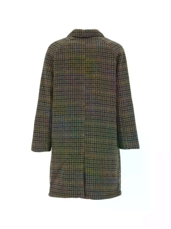 GINOGORI 1968 Check-pattern Raglan-sleeve Coat