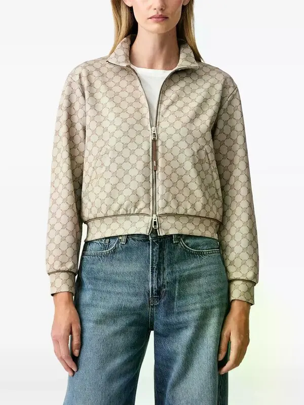 JOOP! Cornflower-print Zip-up Sweatshirt