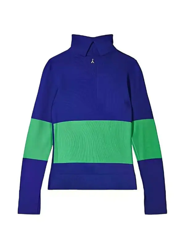 Patrizia Pepe Colour-block Intarsia-knit Sweater