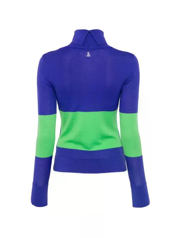 Patrizia Pepe Colour-block Intarsia-knit Sweater