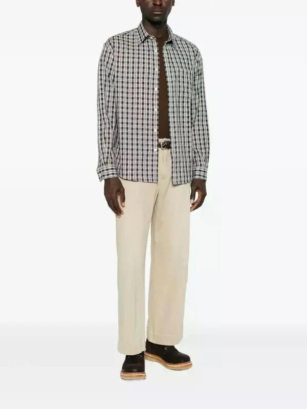 Nn07 Deon Check Shirt - Brown