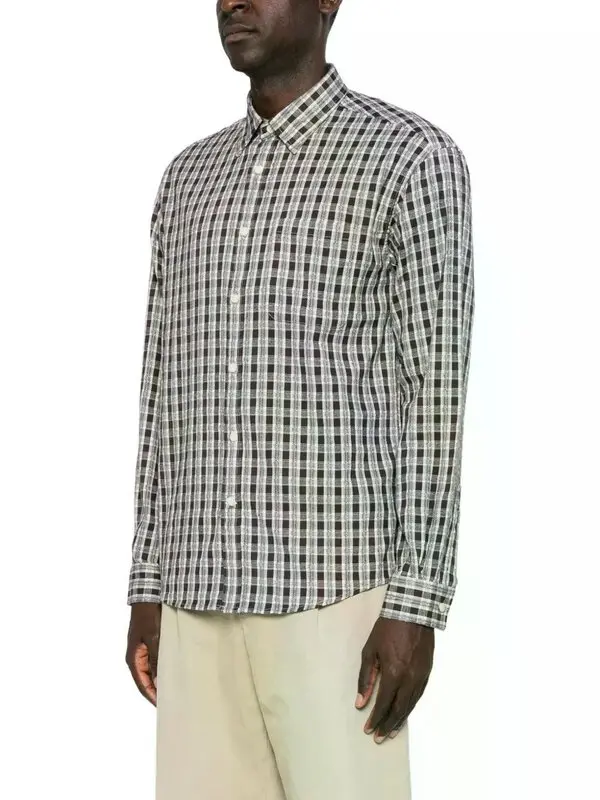 Nn07 Deon Check Shirt - Brown
