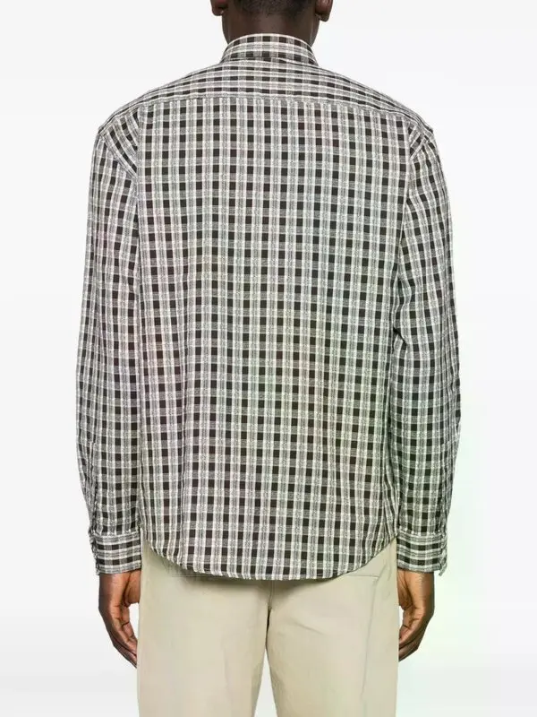 Nn07 Deon Check Shirt - Brown