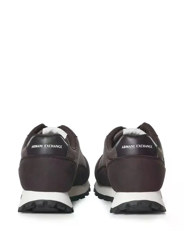 Armani Exchange Logo-patch Panelled Sneakers - Brown