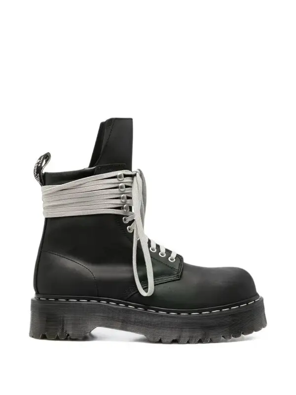 Rick Owens X Dr. Martens Quad Steel-toe Combat Boots